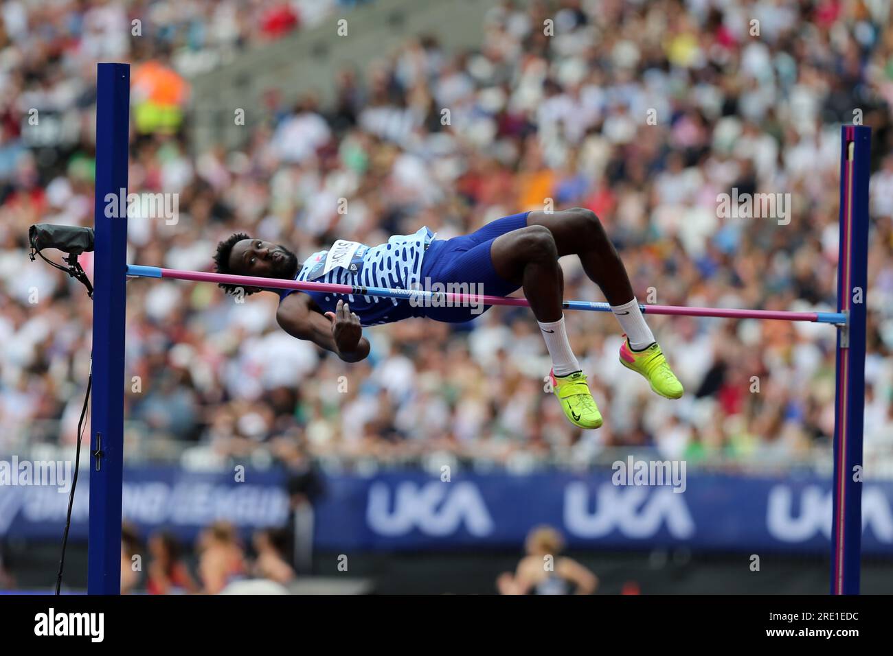Donald THOMAS (Bahamas) competing in the Men's High Jump Final at the ...