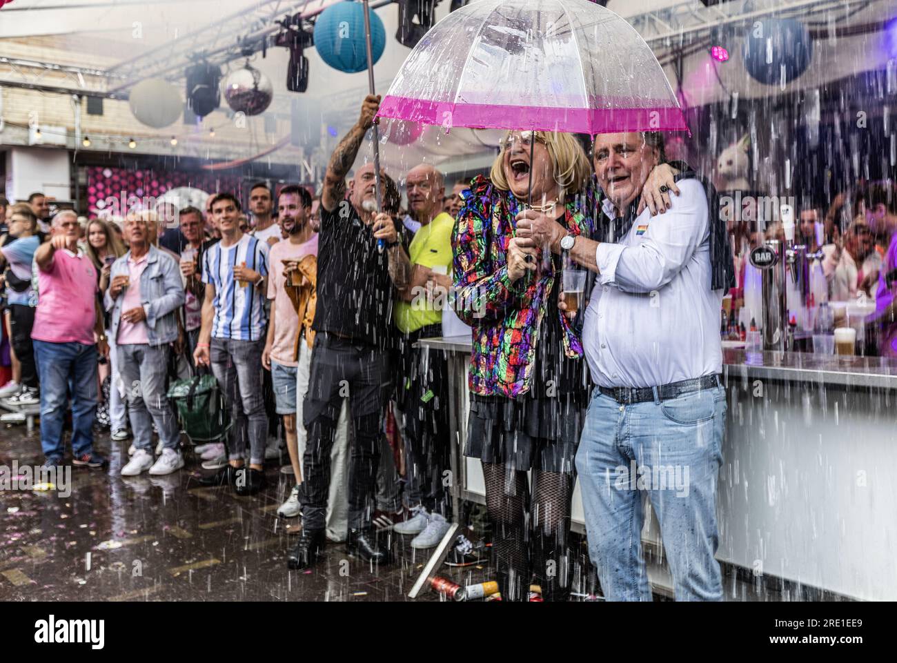 TILBURG - Visitors during the traditional Pink Monday parade at the ...