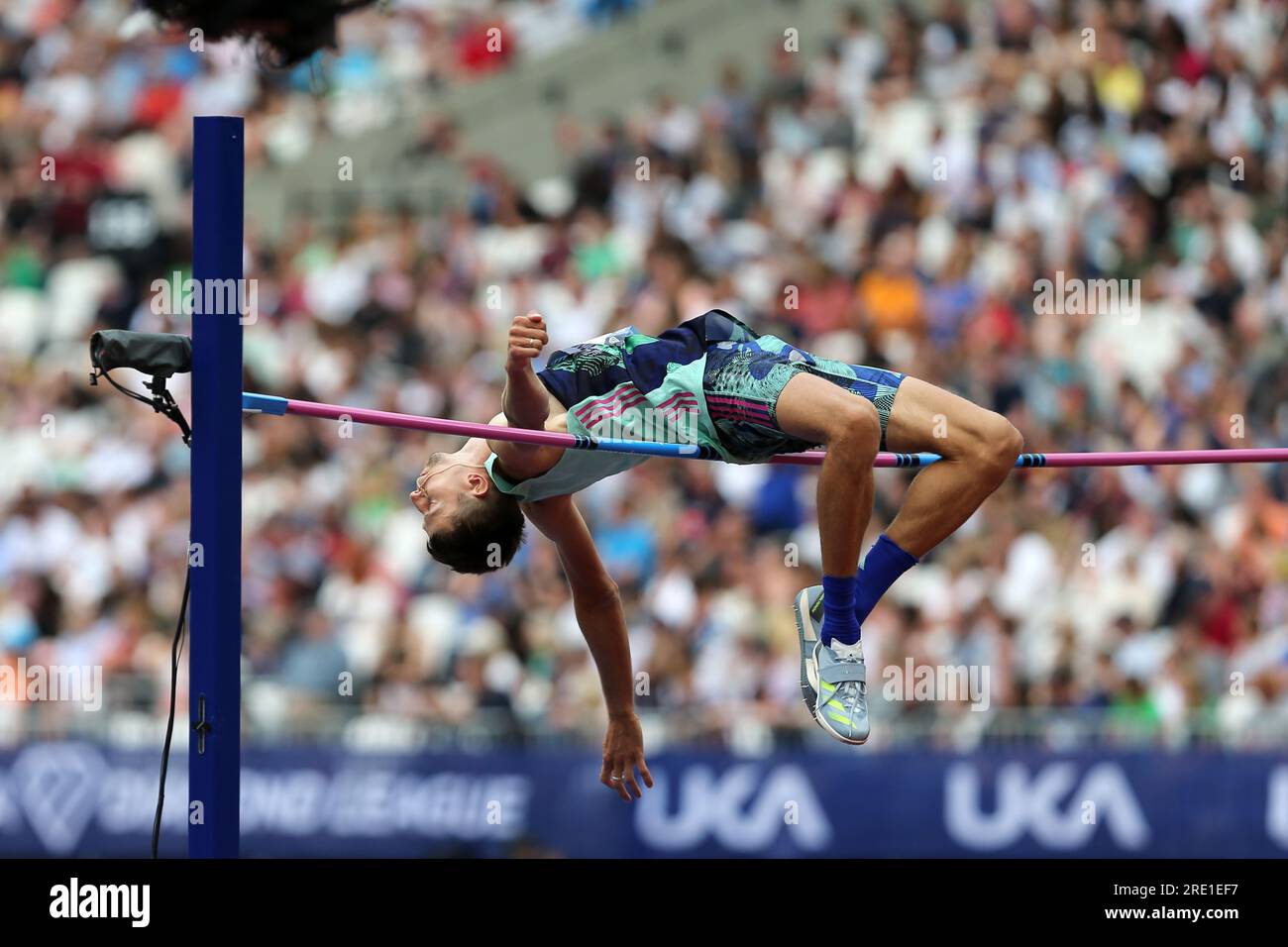 Andrii PROTSENKO (Ukraine) competing in the Men's High Jump Final at ...