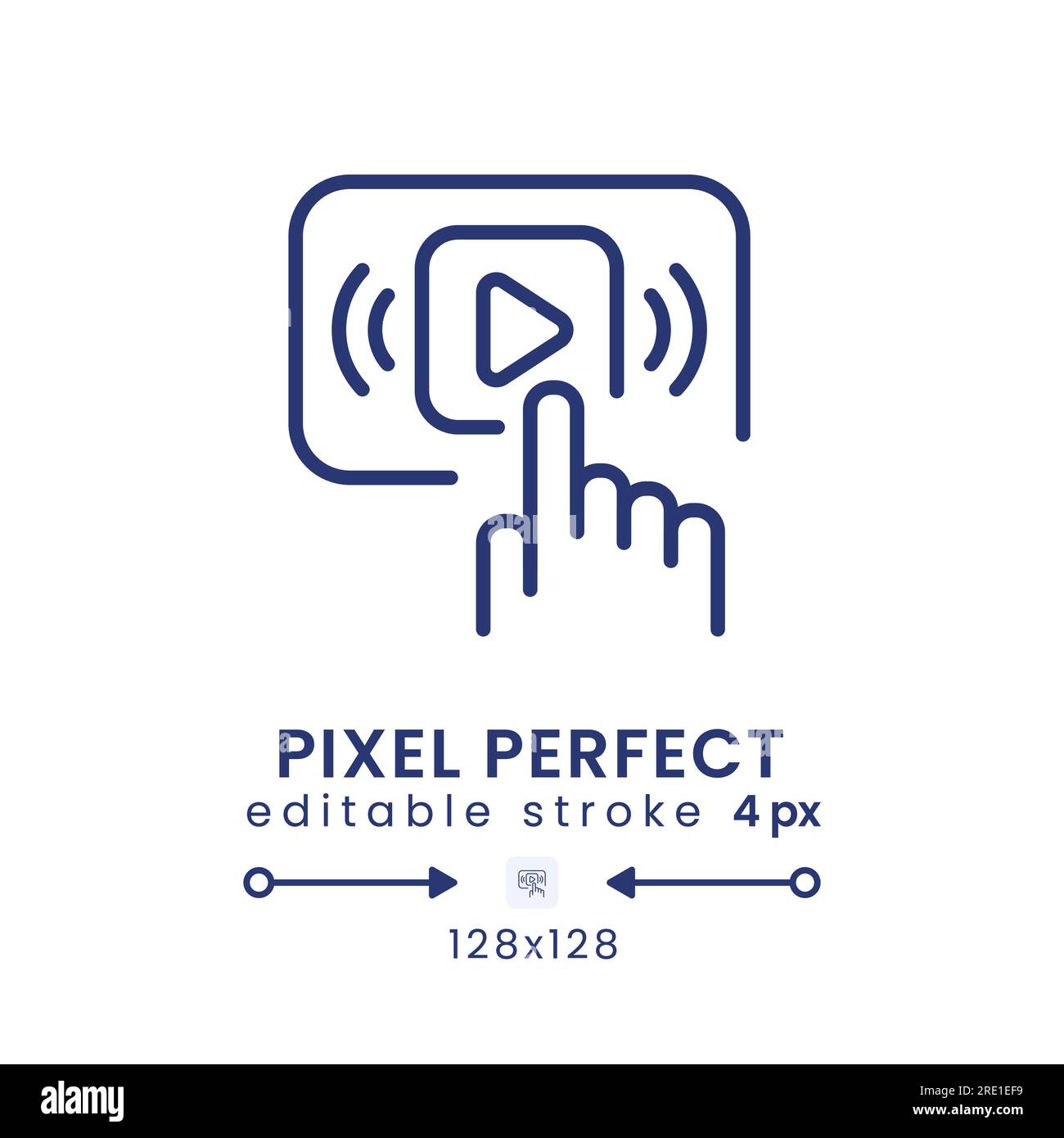 Start streaming linear desktop icon Stock Vector Image & Art - Alamy