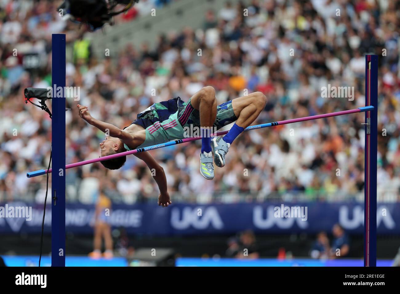 Andrii PROTSENKO (Ukraine) competing in the Men's High Jump Final at ...