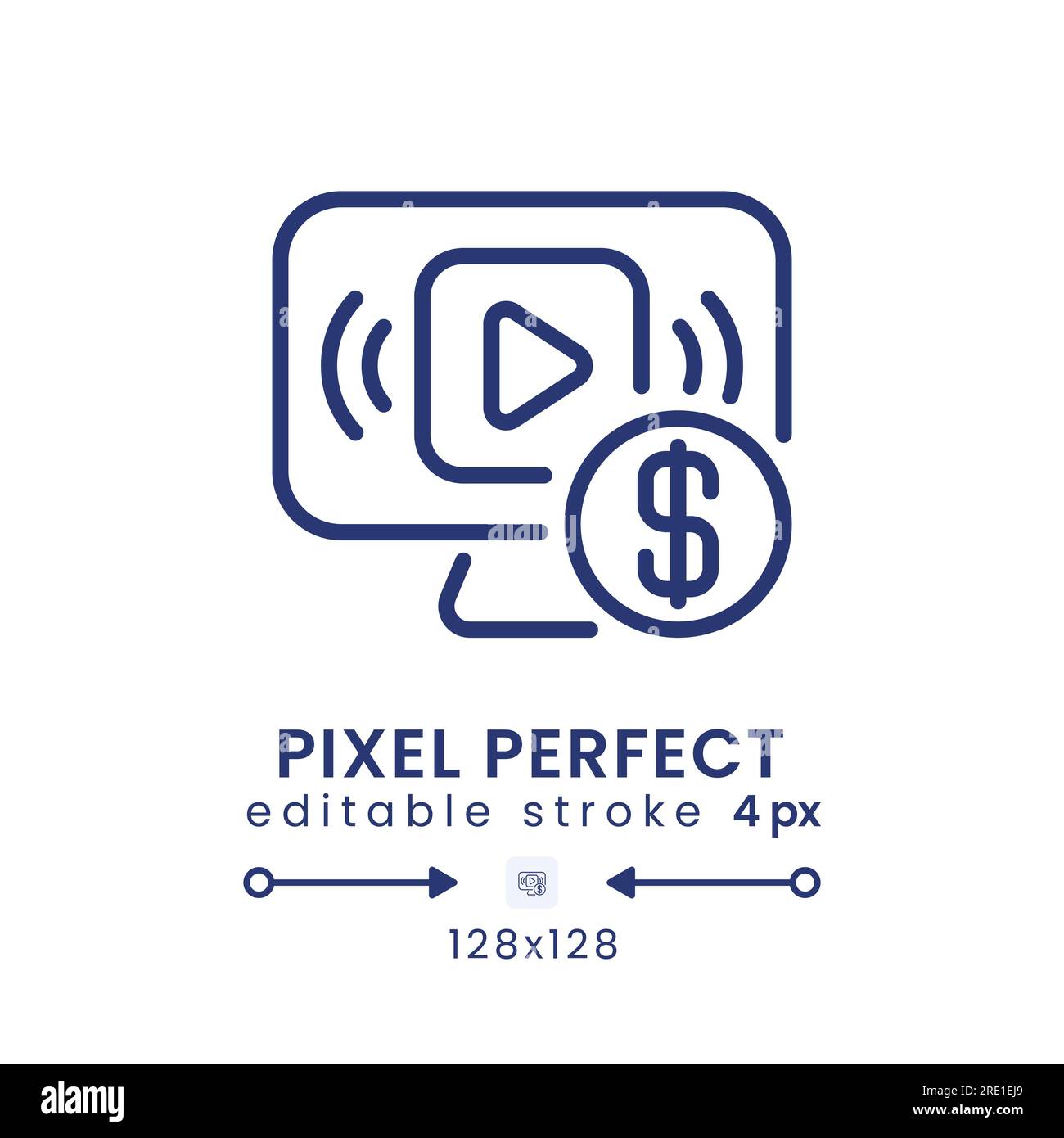 Streaming subscription plans linear desktop icon Stock Vector Image ...