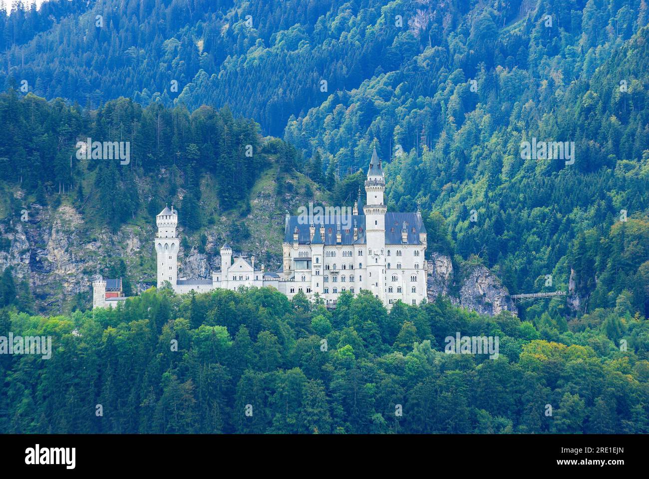 Neuschwanstein Castle in Schwangau, Bavaria, Germany, taken from public ...