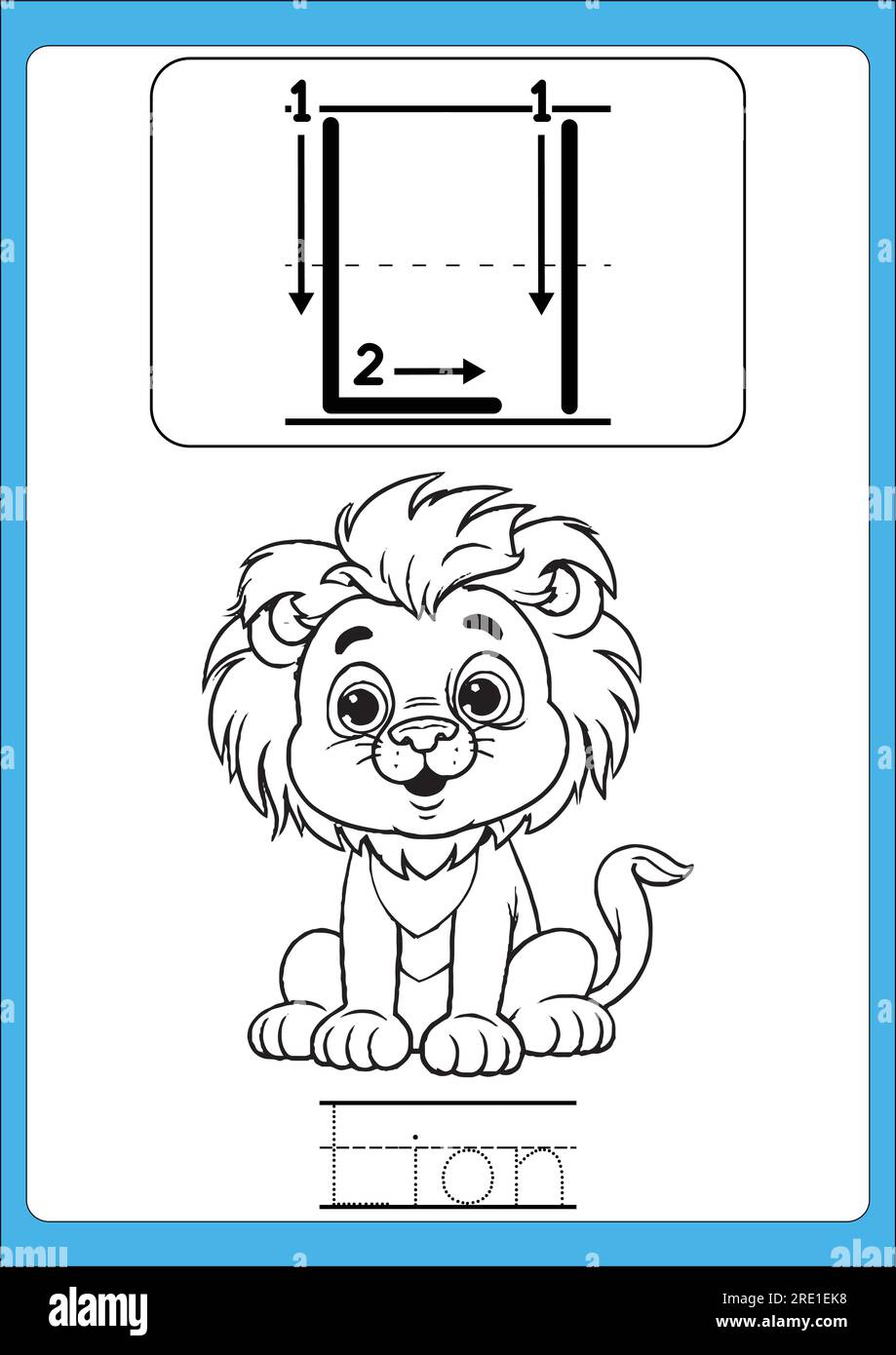 Alphabet l tracing Stock Vector Images - Alamy