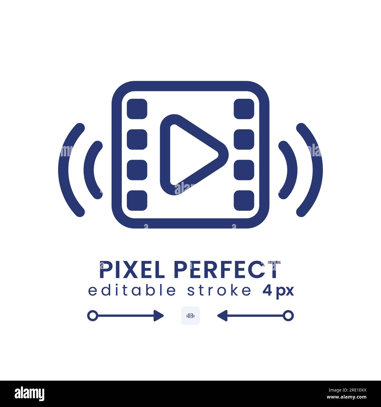 Video streaming linear desktop icon Stock Vector Image & Art - Alamy