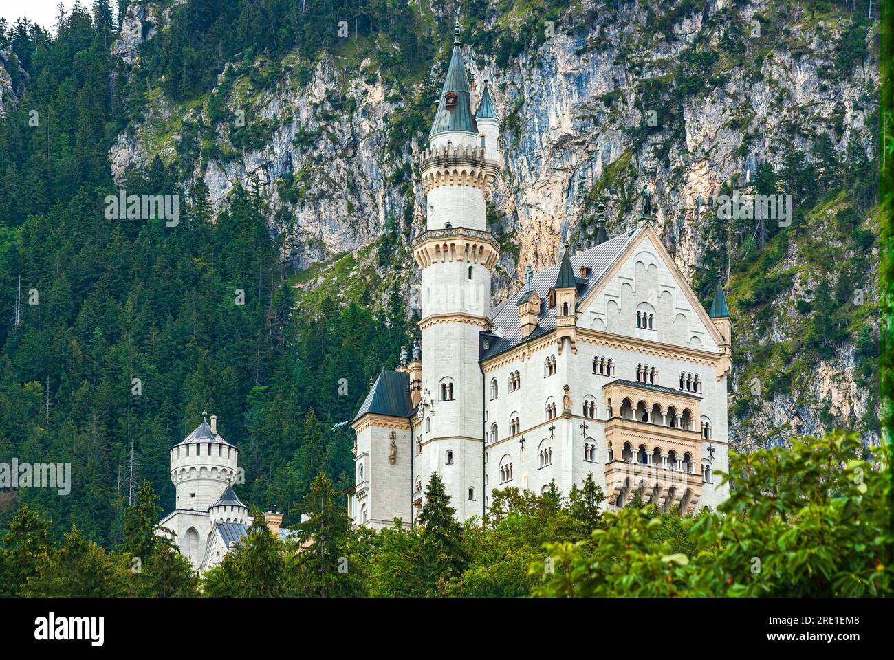 Neuschwanstein Castle in Schwangau, Bavaria, Germany, taken from public ...