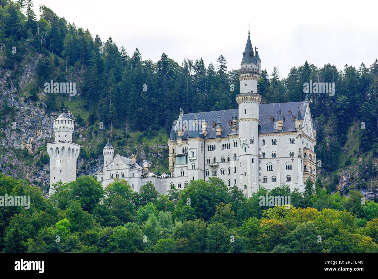 Neuschwanstein Castle in Schwangau, Bavaria, Germany, taken from public ...