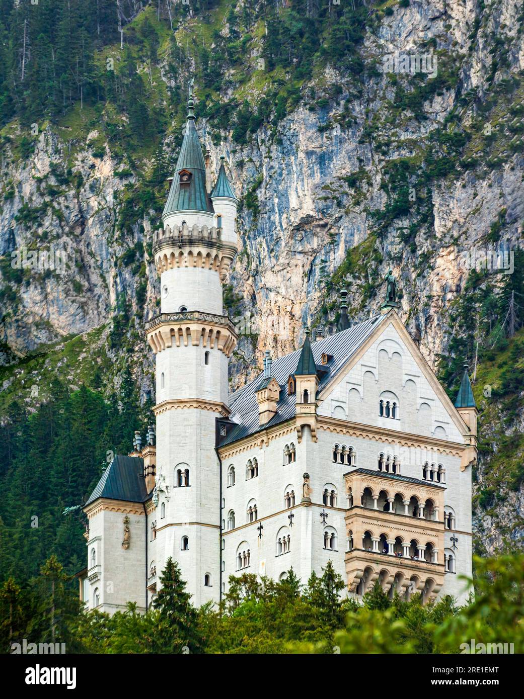 Neuschwanstein Castle in Schwangau, Bavaria, Germany, taken from public ...