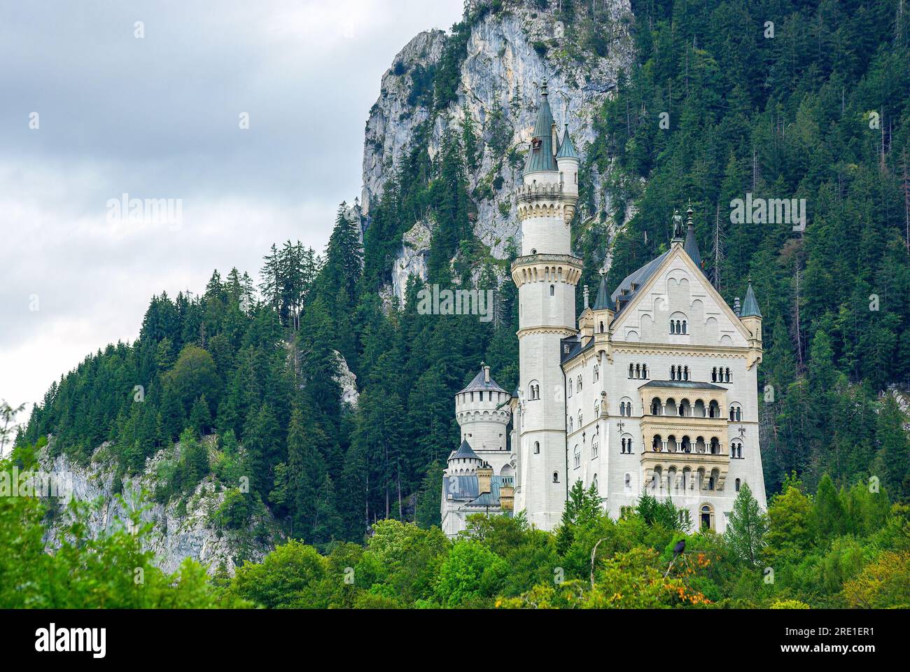 World famous Neuschwanstein Castle of Bavaria's King Ludwig II is a ...