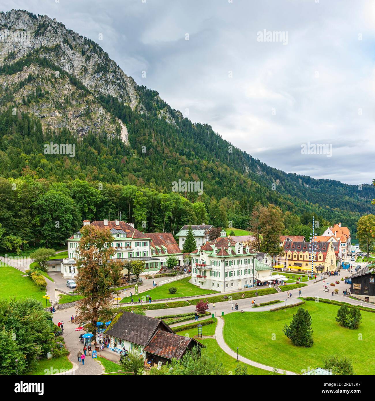 Hohenschwangau, a hamlet of Schwangau, Bavaria, Germany, is a tourist ...