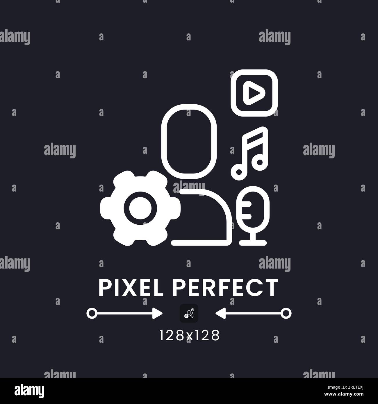 User-generated content white solid desktop icon Stock Vector Image ...