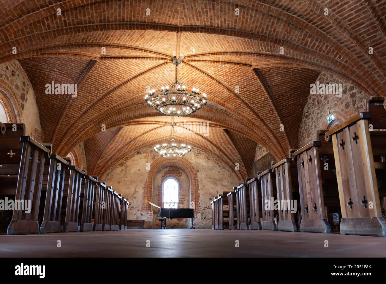 Interior of the Main Hall (or Great Hall) with brick vaulted interior ...