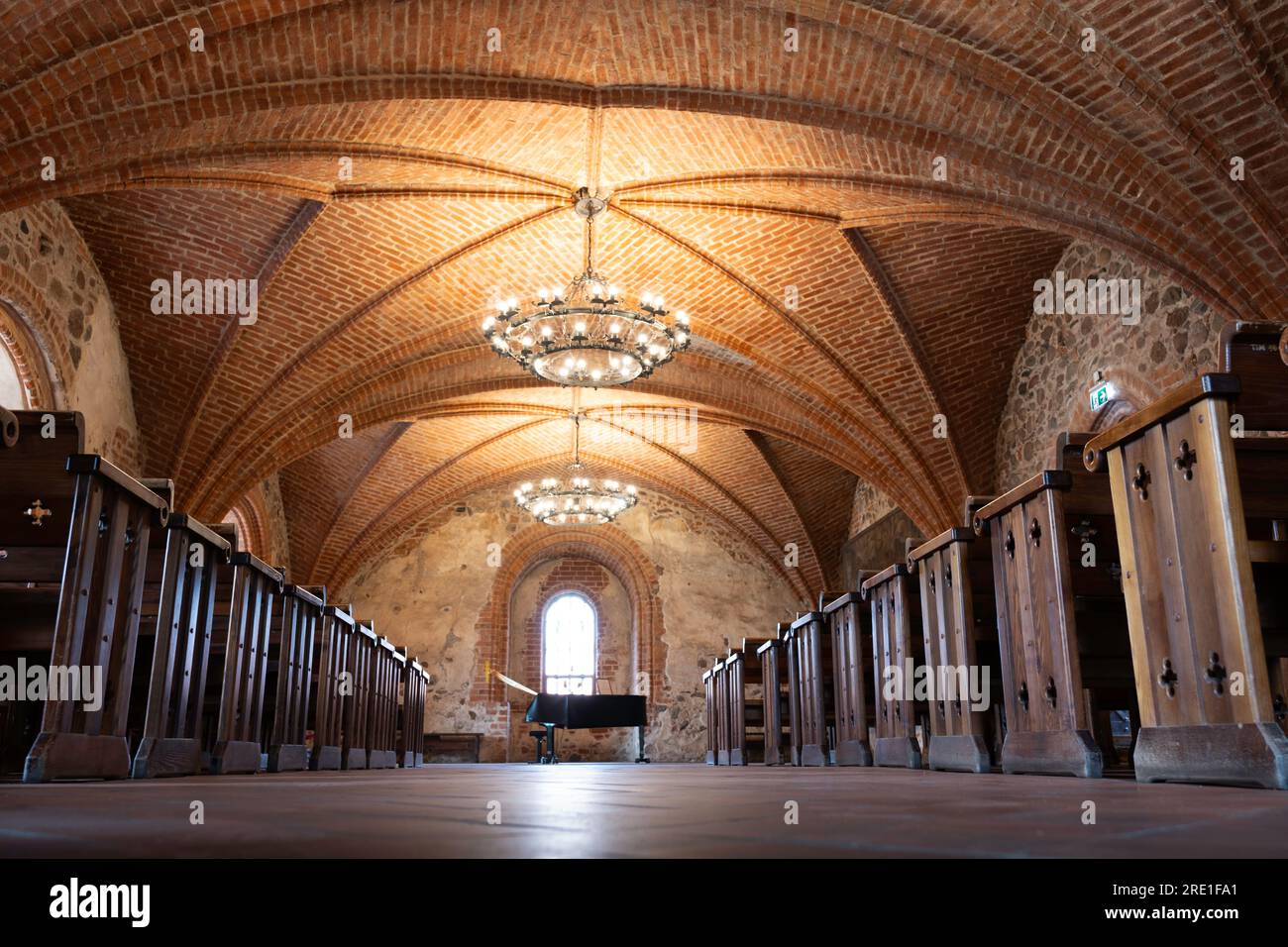Interior of the Main Hall (or Great Hall) with brick vaulted interior ...