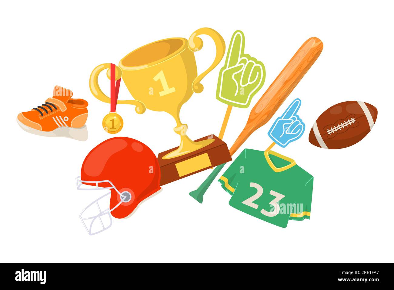 Professional sport, training and reward prize staff vector poster Stock ...