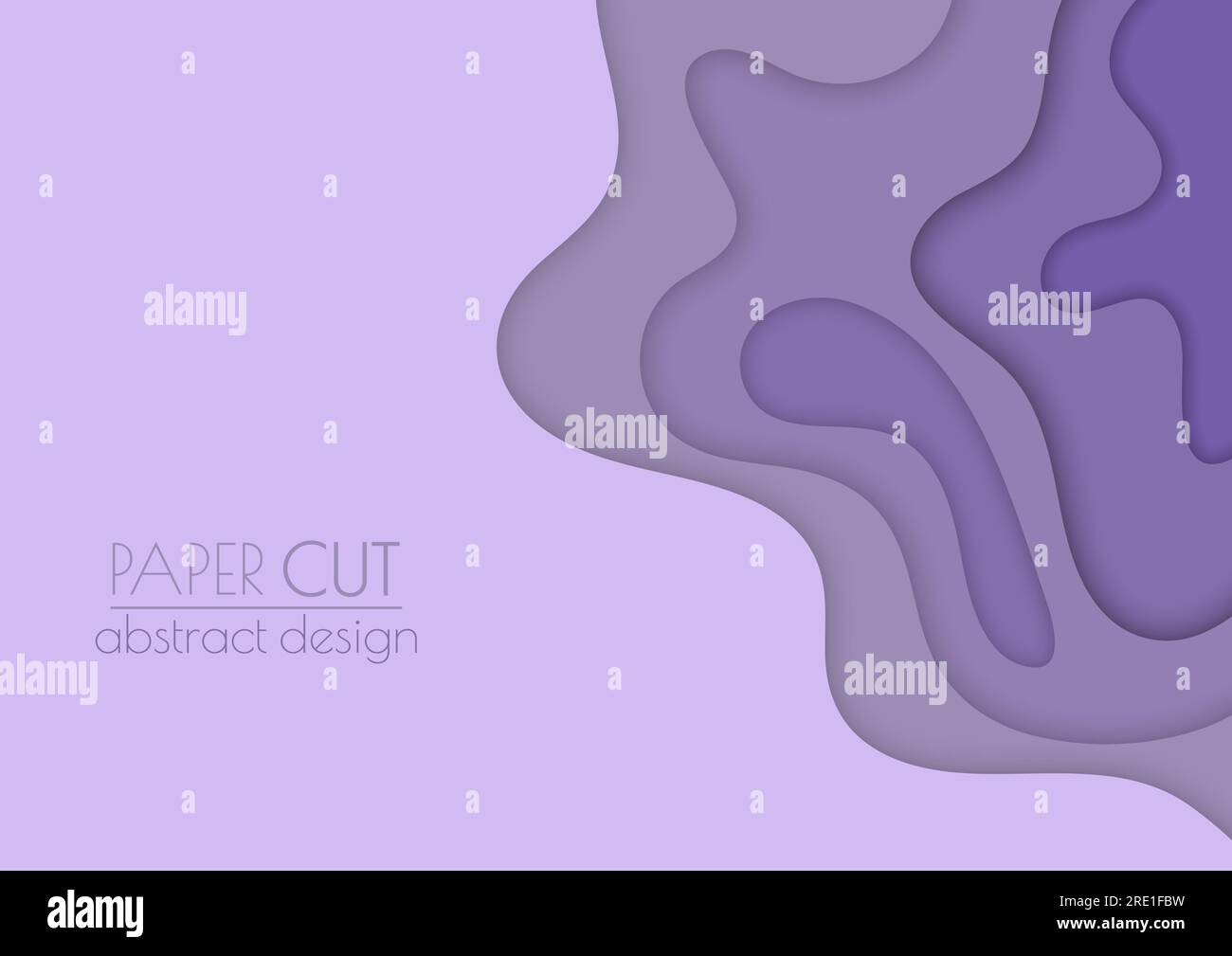 Cut paper. Multi-layered 3d template for covers, presentations, banners ...