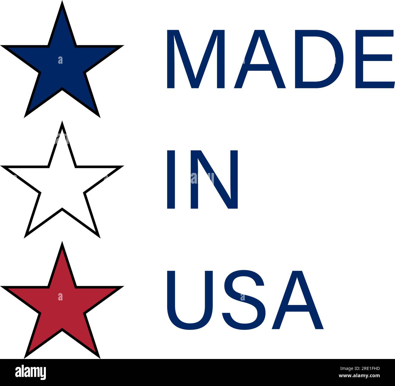 Made in USA sign with stars Stock Vector Image & Art - Alamy