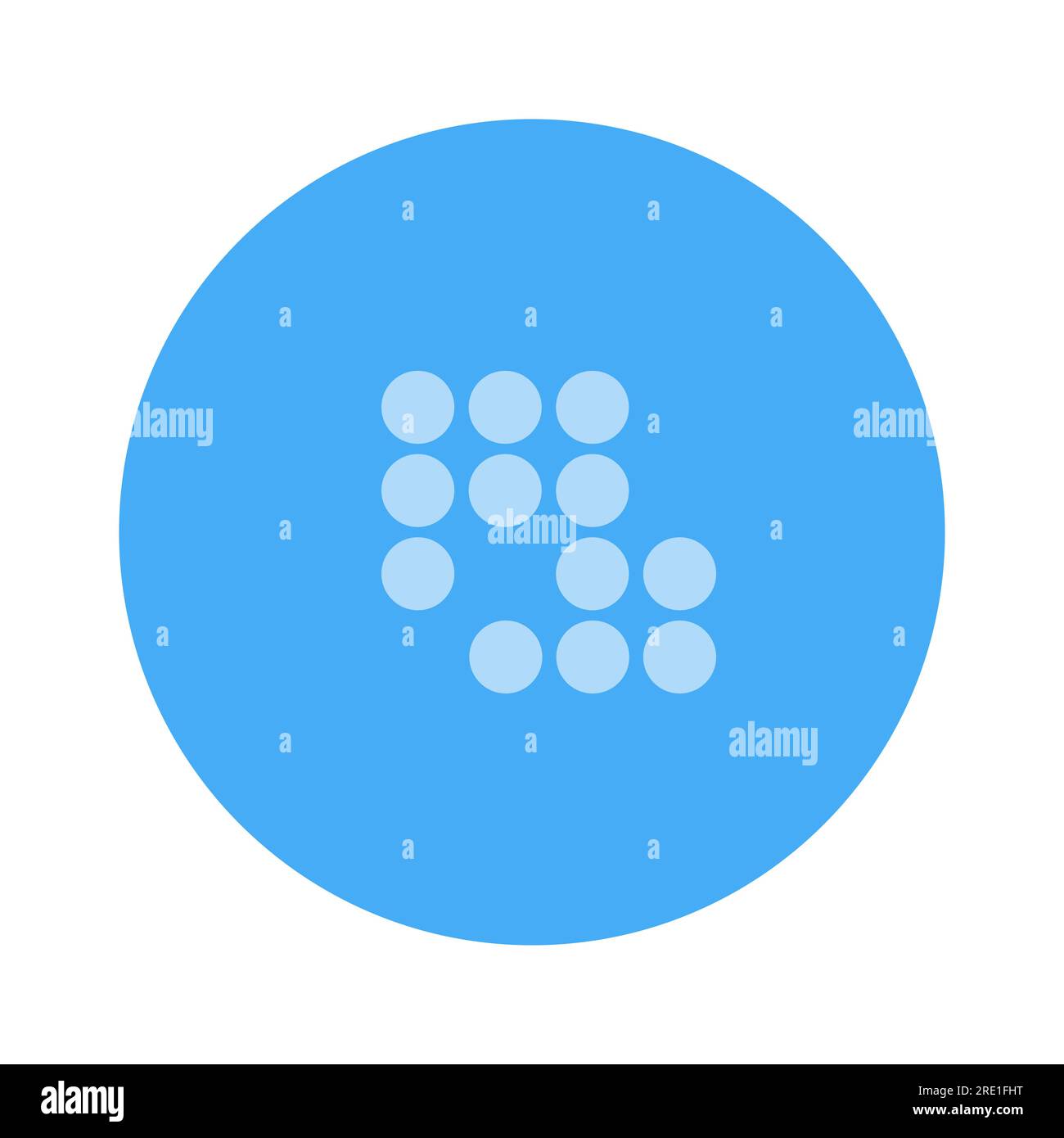 Blue circle with dotted symbol vector design element Stock Vector Image ...