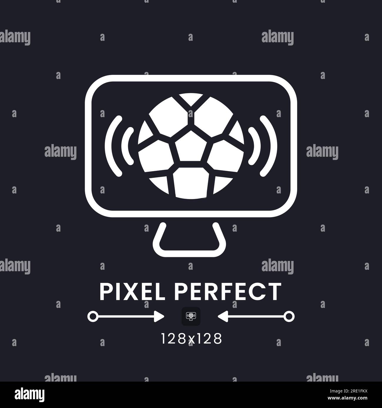 Sports streaming white solid desktop icon Stock Vector Image & Art - Alamy