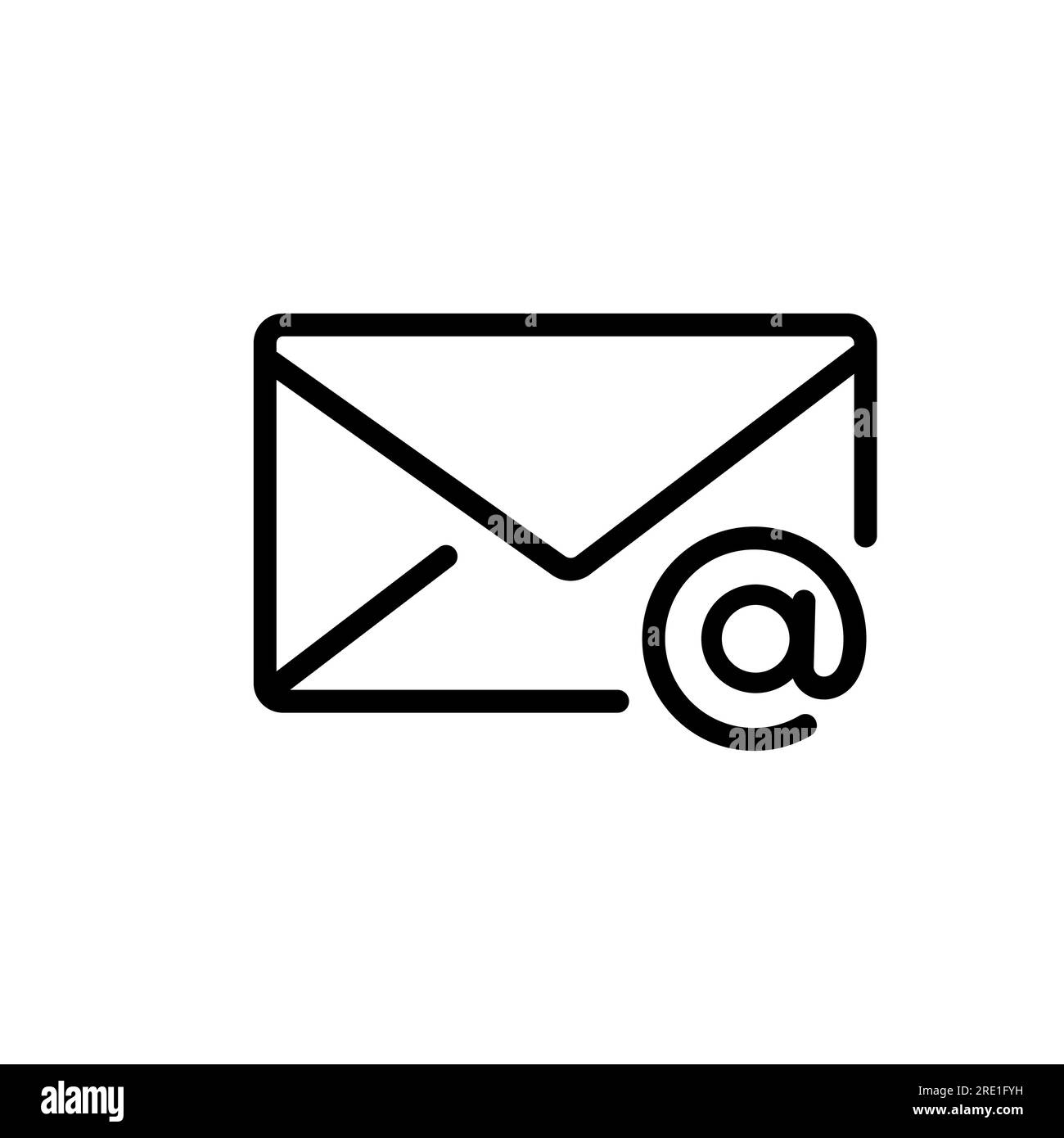 Send message icon linear Stock Vector Images - Alamy