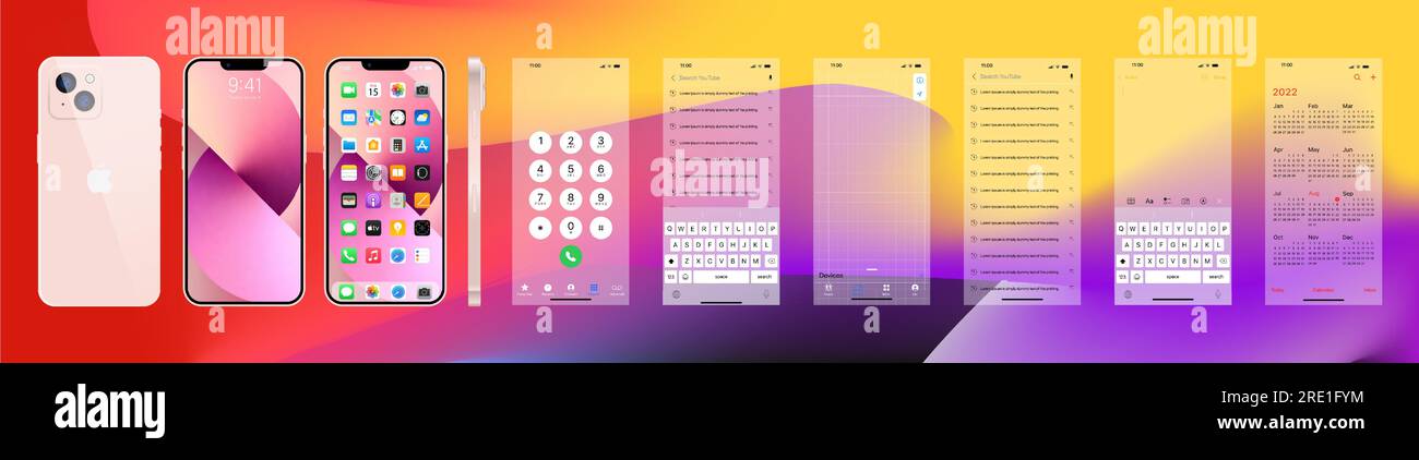 Iphone 13. Apple mockup. Apple interface. Apple apps. Phone navigation ...