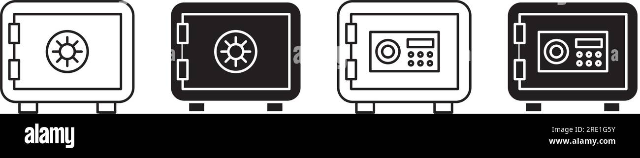 Bank locker vector illustration storage safe box for cash safety hi-res ...