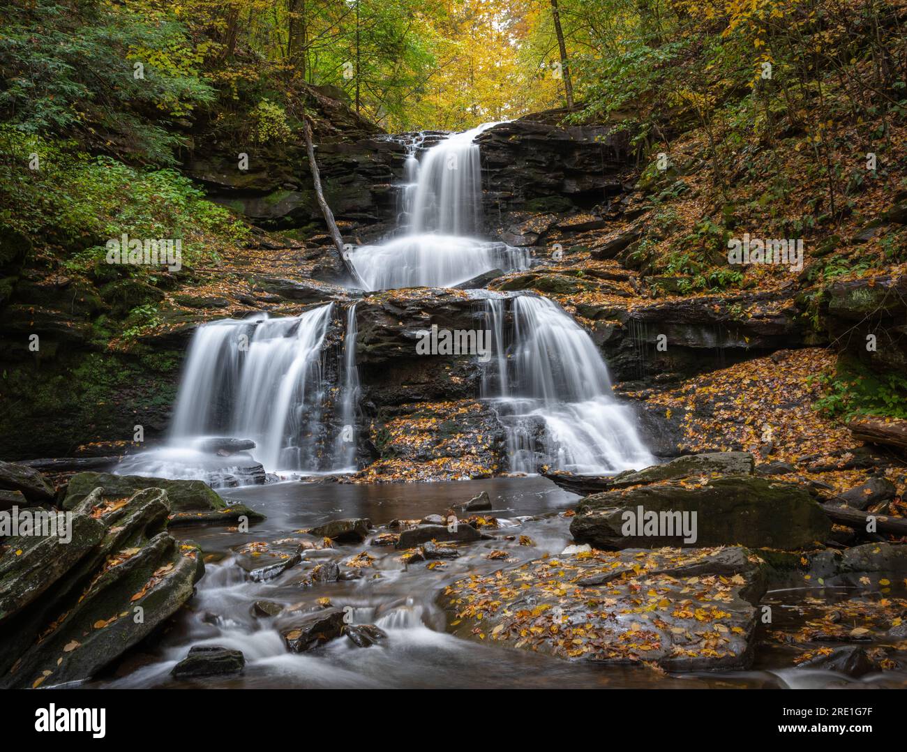 Water falls in Rickets Glen State Park, Pennsylvania Stock Photo - Alamy