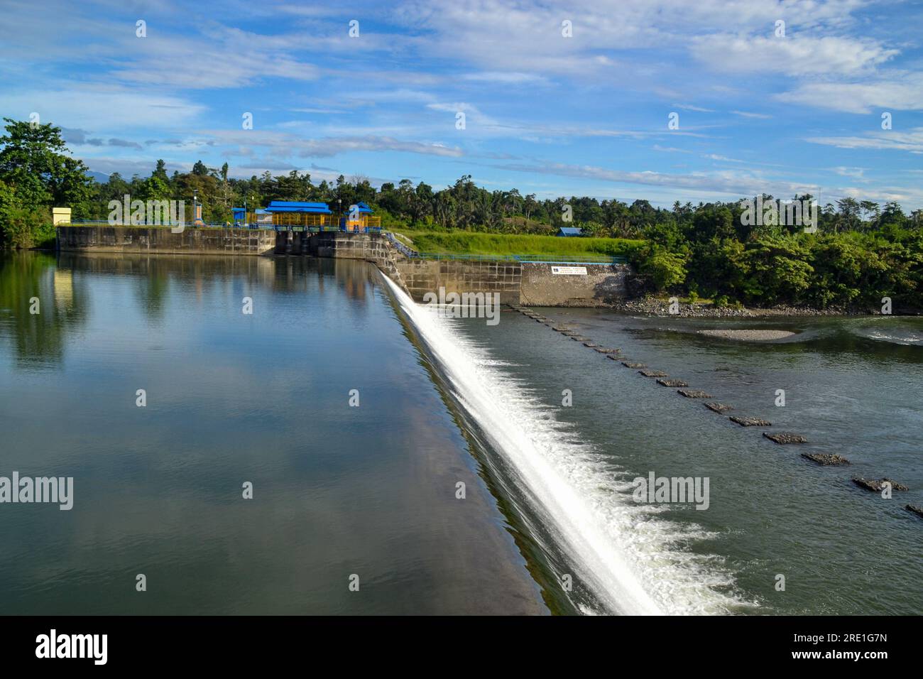 The scenery of the sinorang dam, one of the dams in Central Sulawesi ...