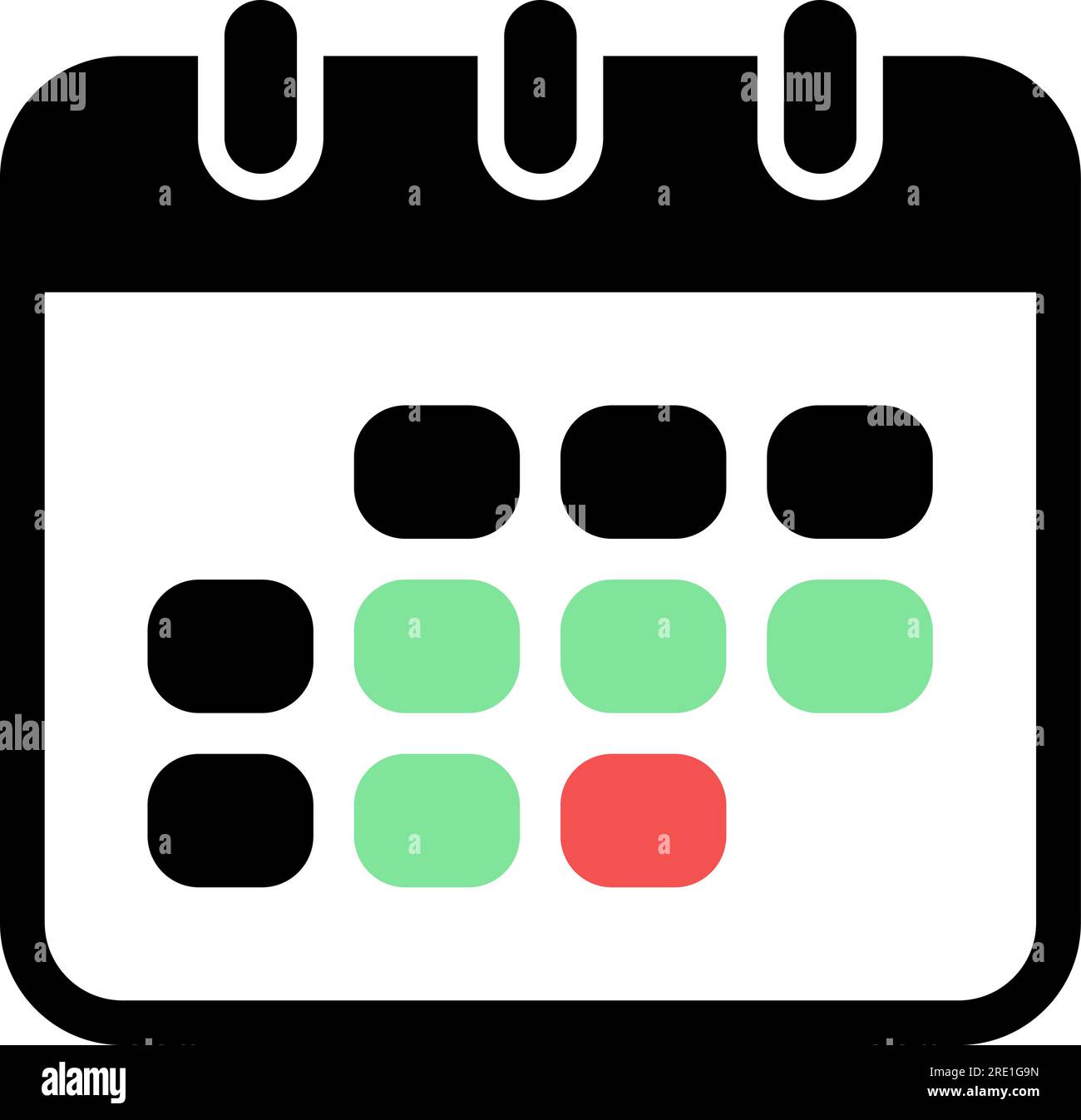 Flat icon of tear-off calendar as business reminder Stock Vector Image ...