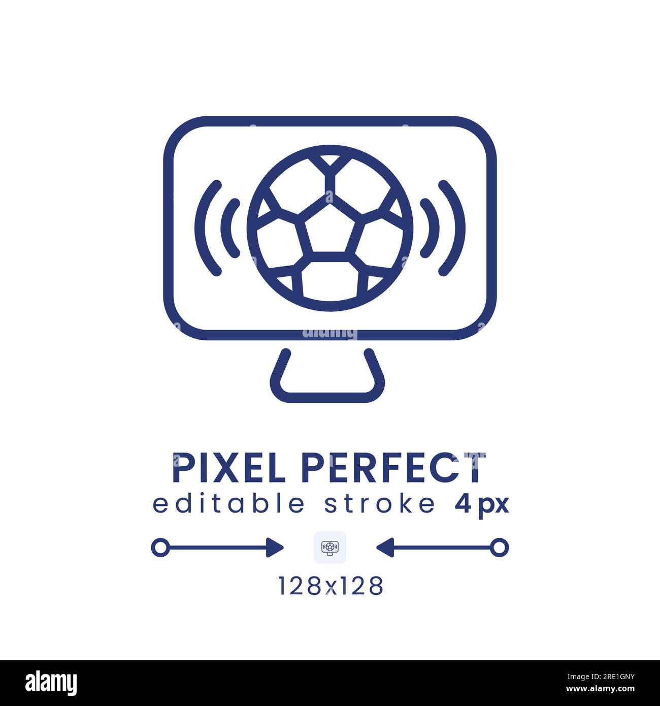 Sports streaming linear desktop icon Stock Vector Image & Art - Alamy