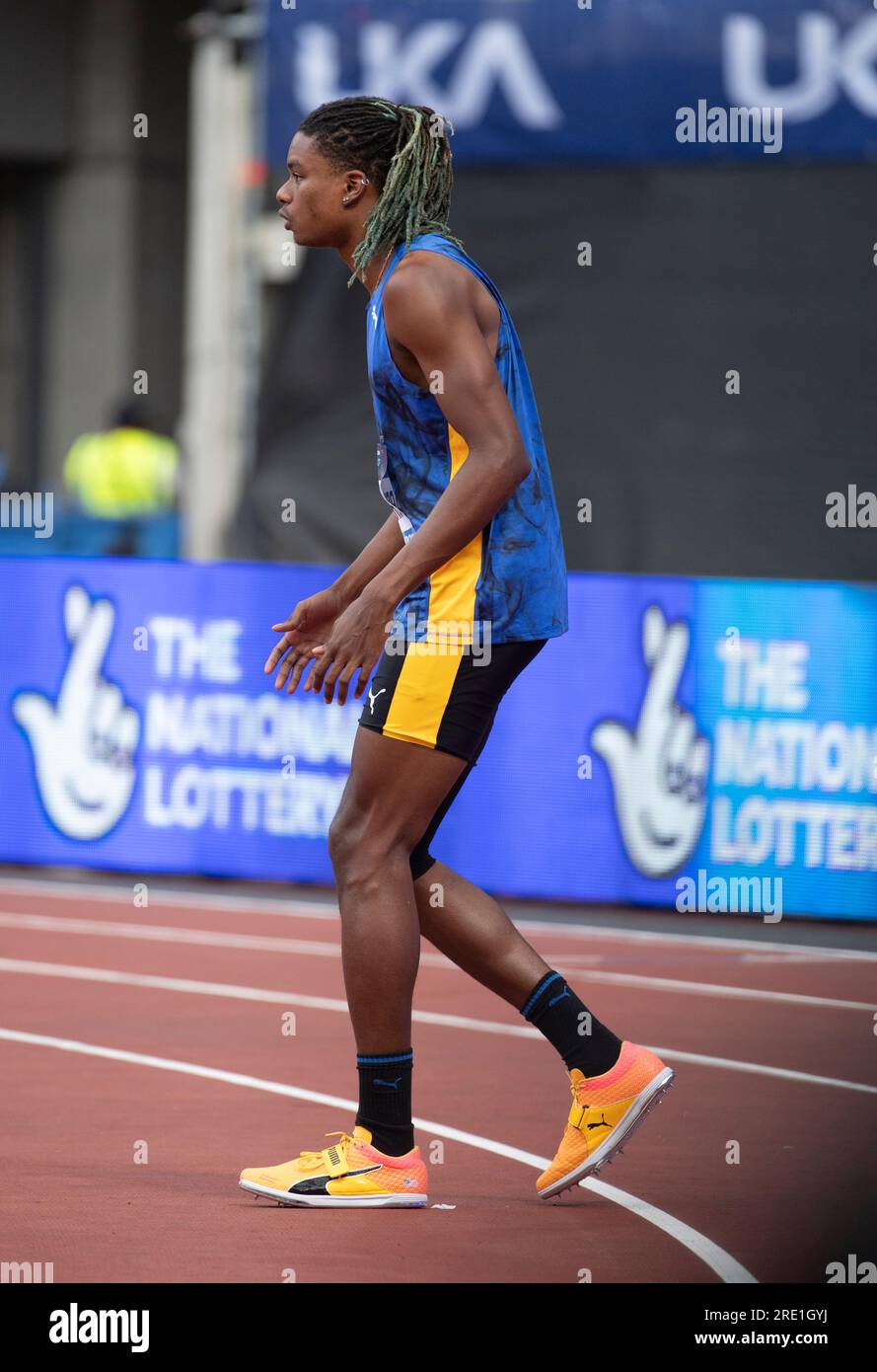 JuVaughn Harrison of the USA competing in the men’s high jump at the ...