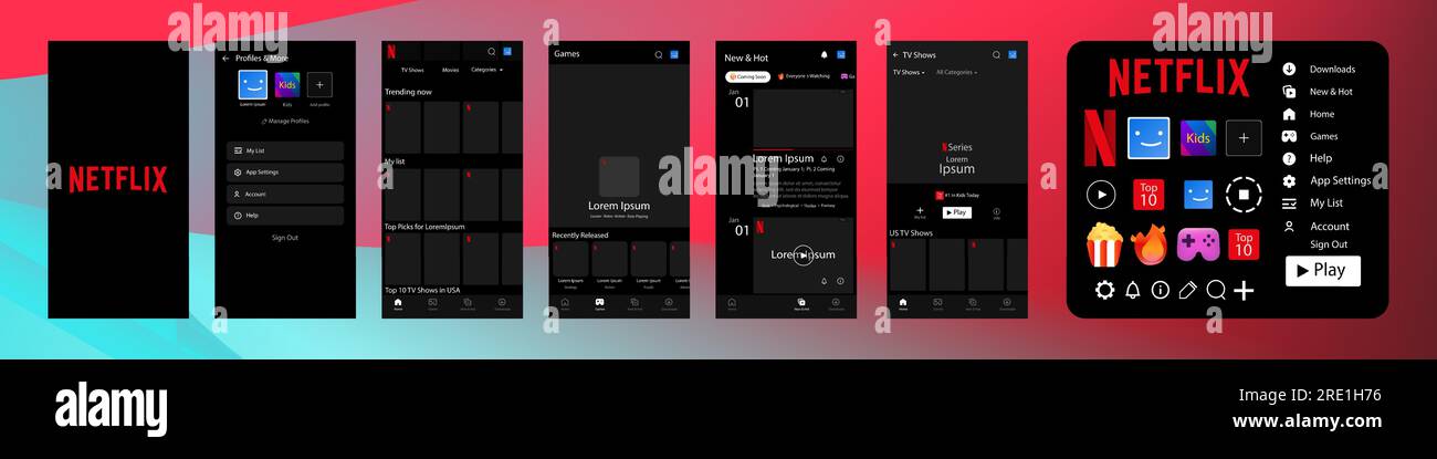 Netflix interface. Netflix screen social media, social network ...