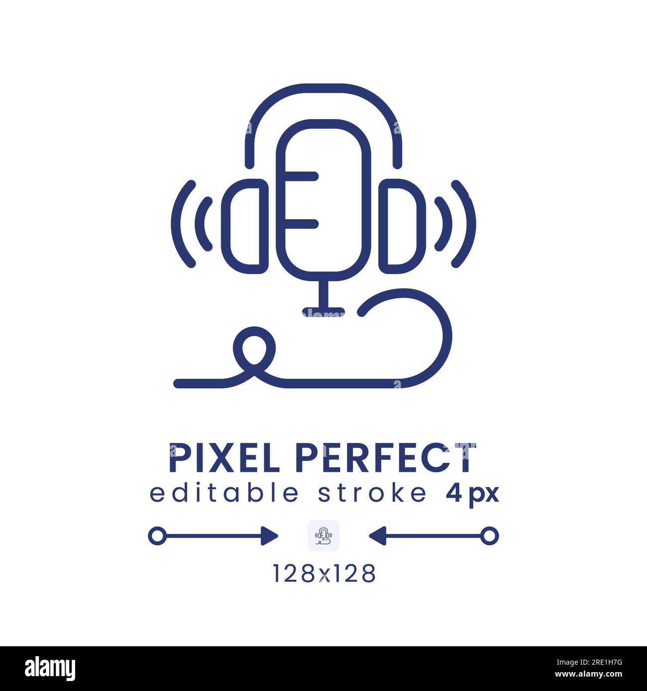 Live audio podcast linear desktop icon Stock Vector Image & Art - Alamy