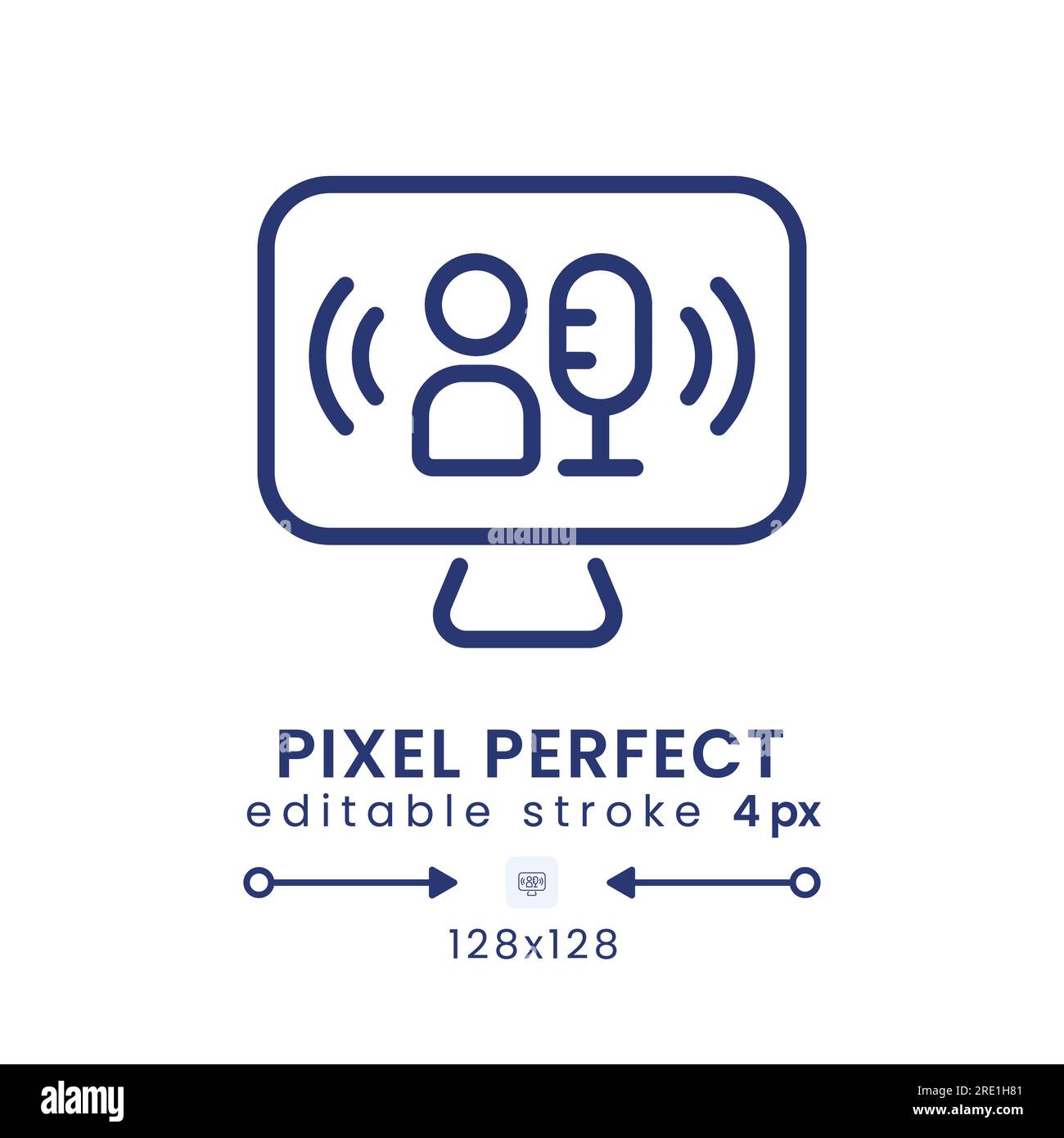 Live TV podcast linear desktop icon Stock Vector Image & Art - Alamy