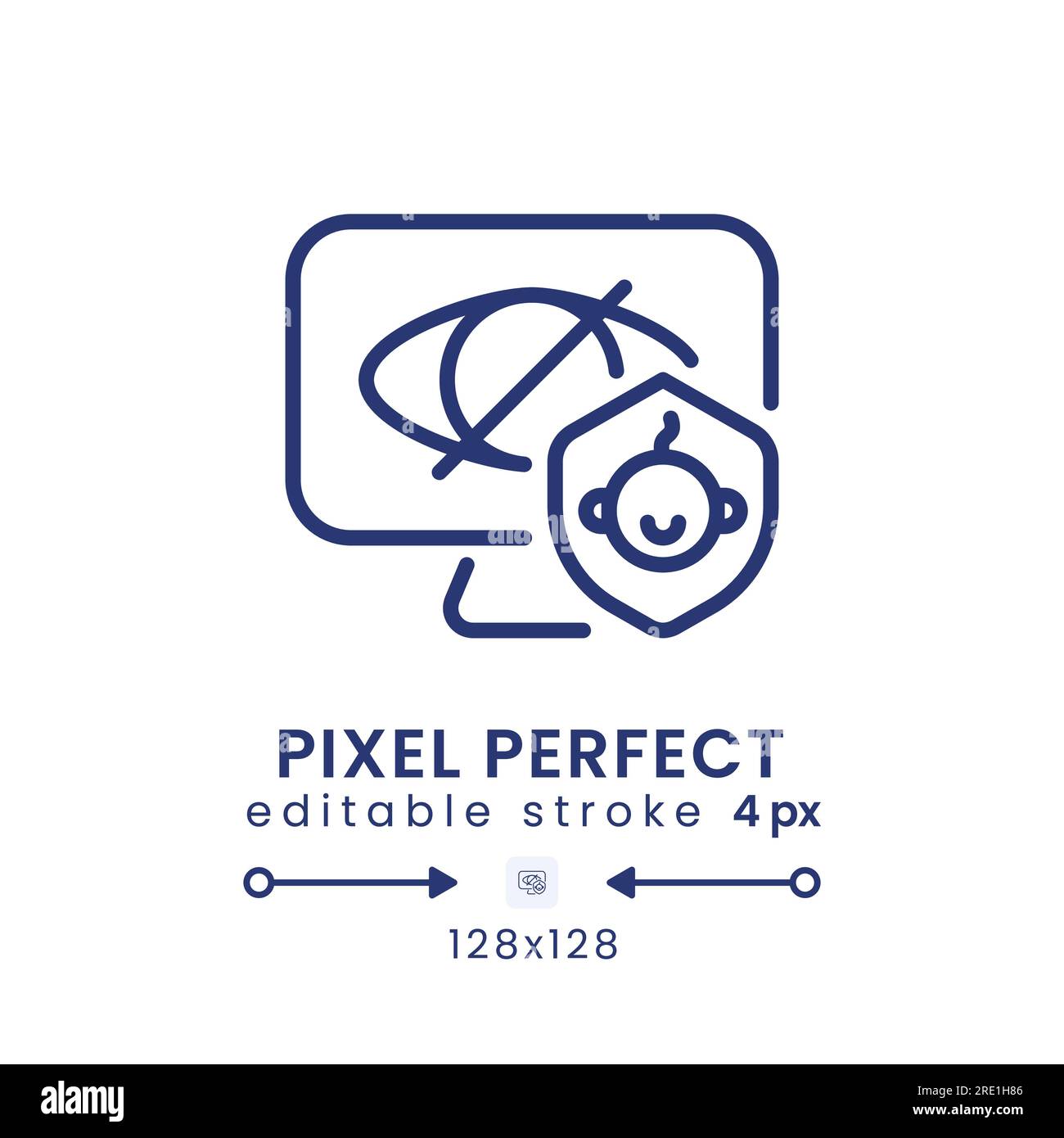 Parental control linear desktop icon Stock Vector Image & Art - Alamy