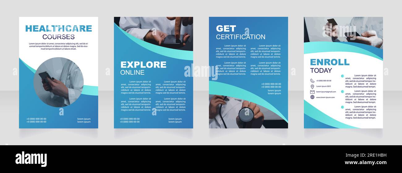 Healthcare courses brochure design with photo Stock Vector Image & Art ...