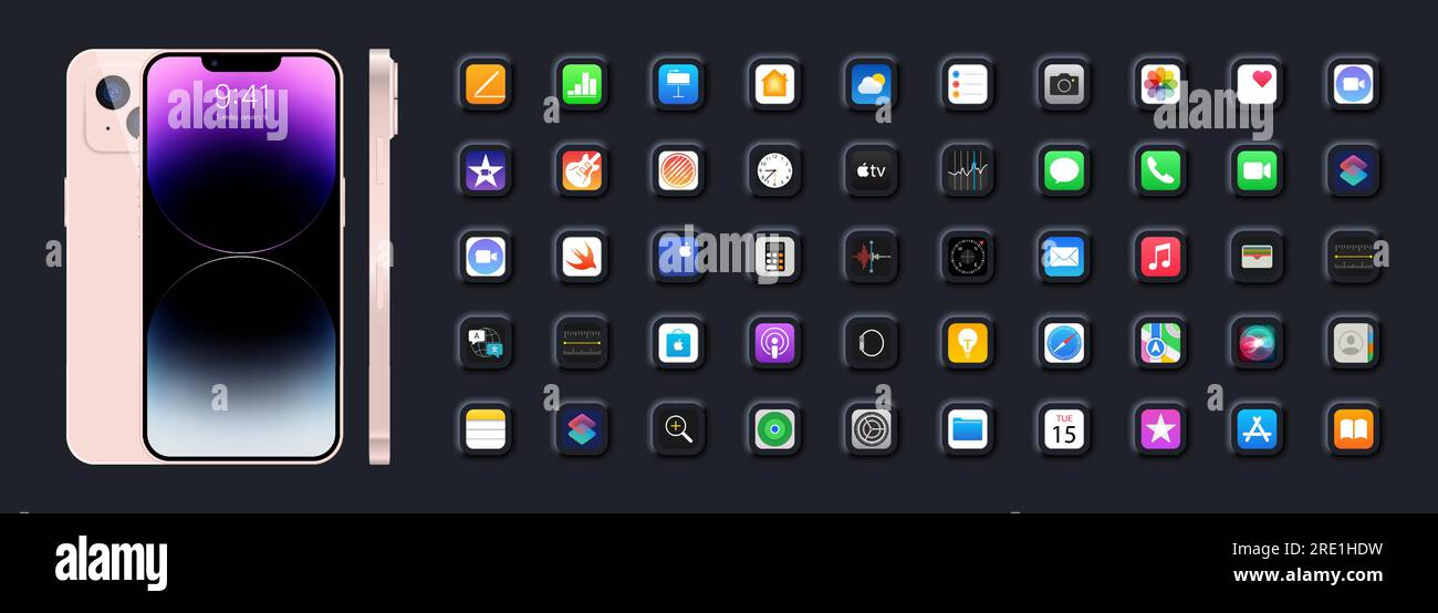 Pink Iphone 15. Apple mockup. Apple interface. Apple apps. Apple logo ...