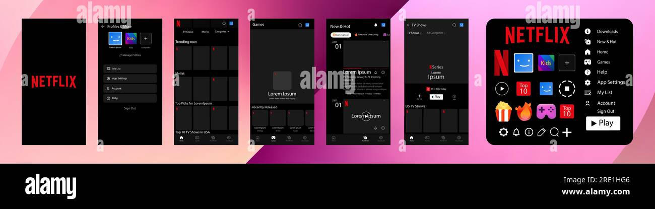 Netflix interface. Netflix screen social media, social network ...