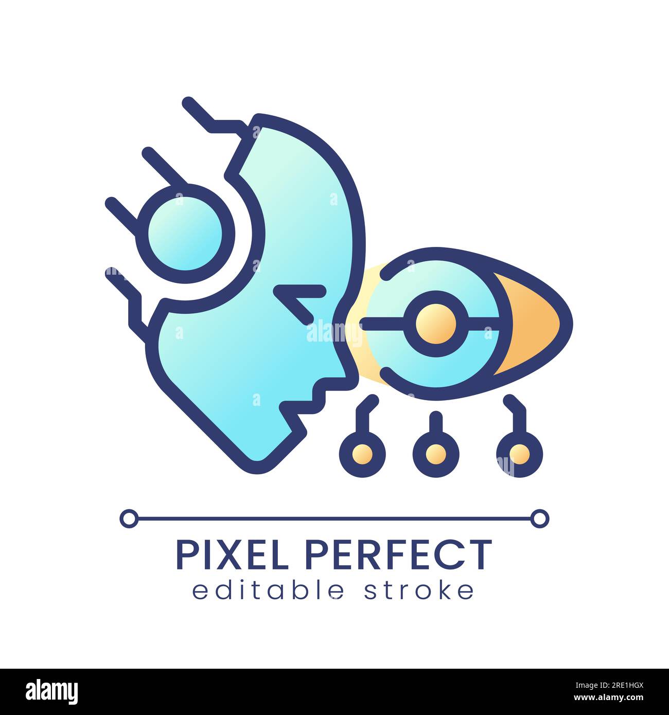 Artificial intelligence pixel perfect Stock Vector Images - Alamy