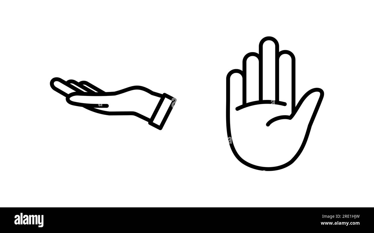 Hand icon vector. hand symbols. palm Stock Vector Image & Art - Alamy
