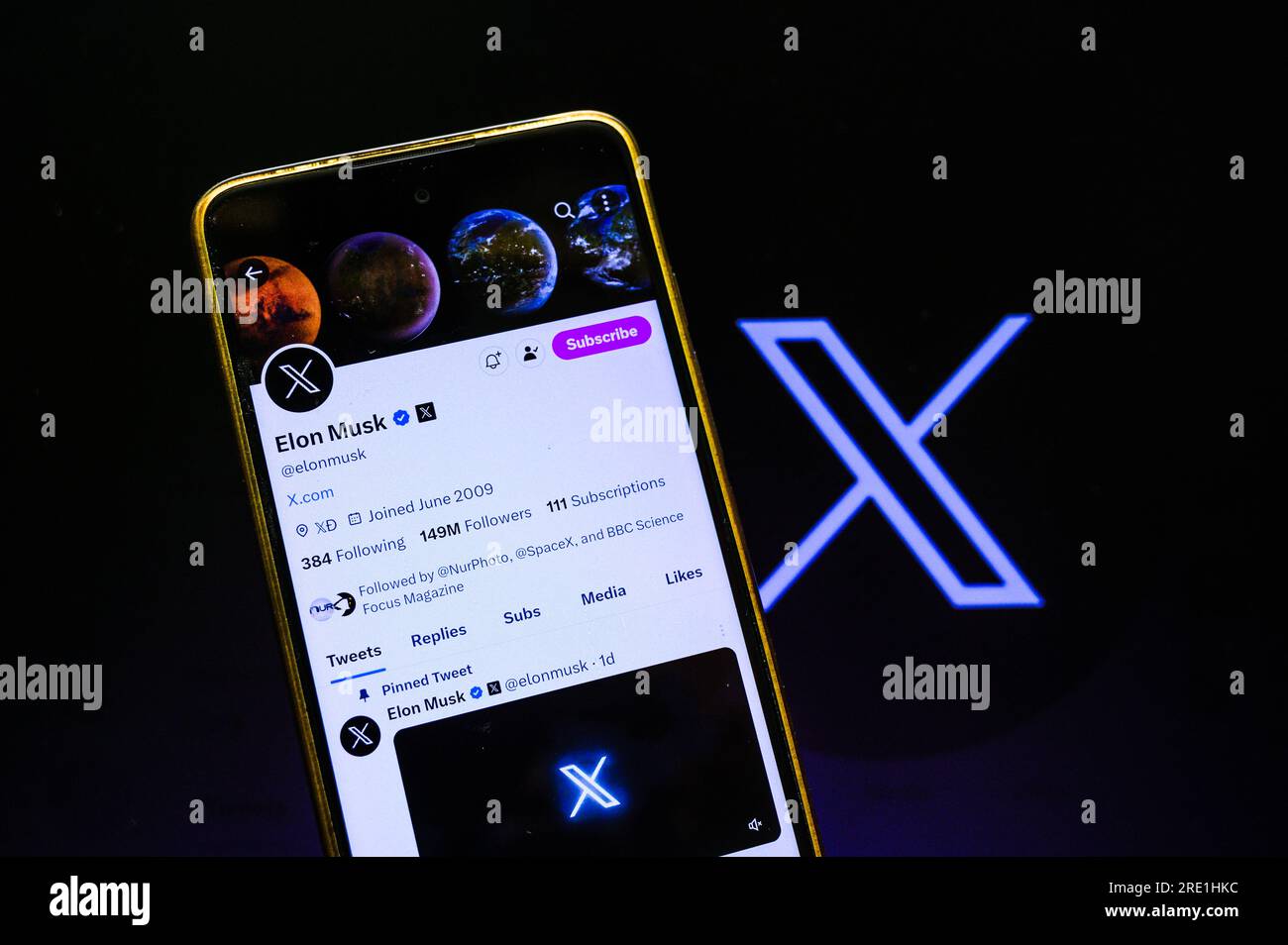 This photo illustration shows the Twitter new logo 'x' on a smartphone ...
