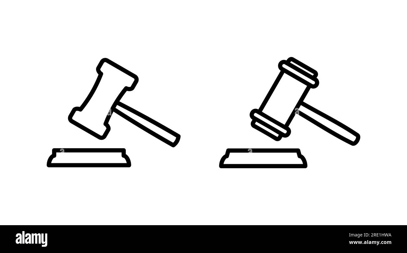 Gavel icon vector. judge gavel icon. auction hammer Stock Vector Image ...