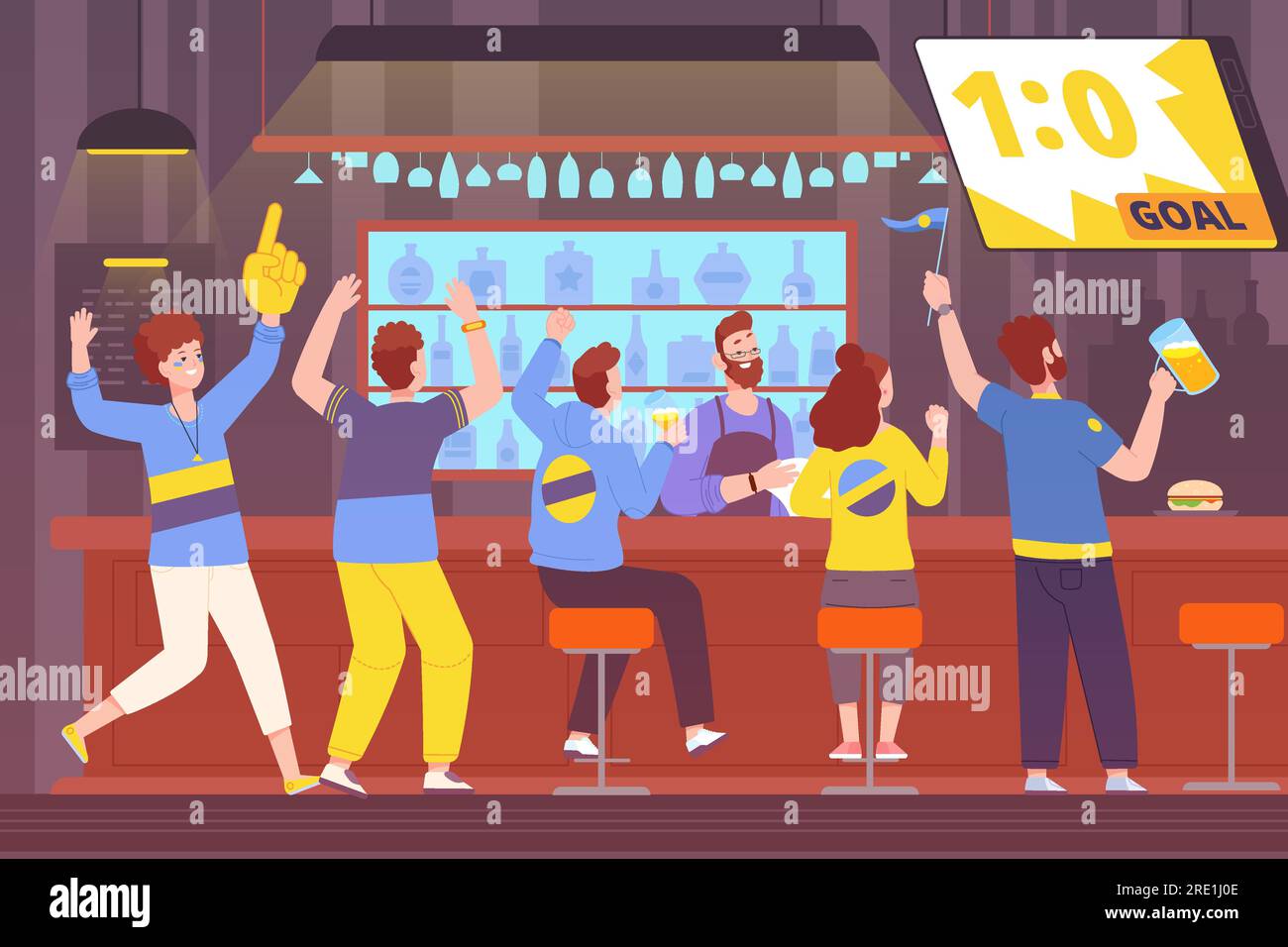 Fan cartoon hi-res stock photography and images - Alamy