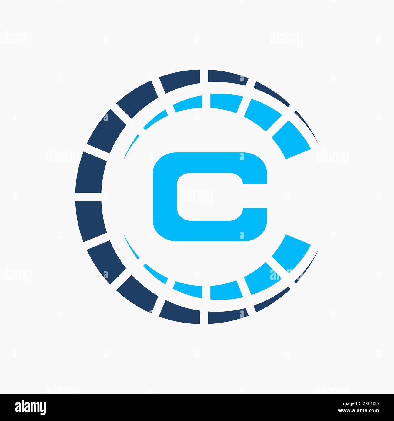 Car Automotive Logo On Letter C Speed Concept. Sport Car Symbol For ...
