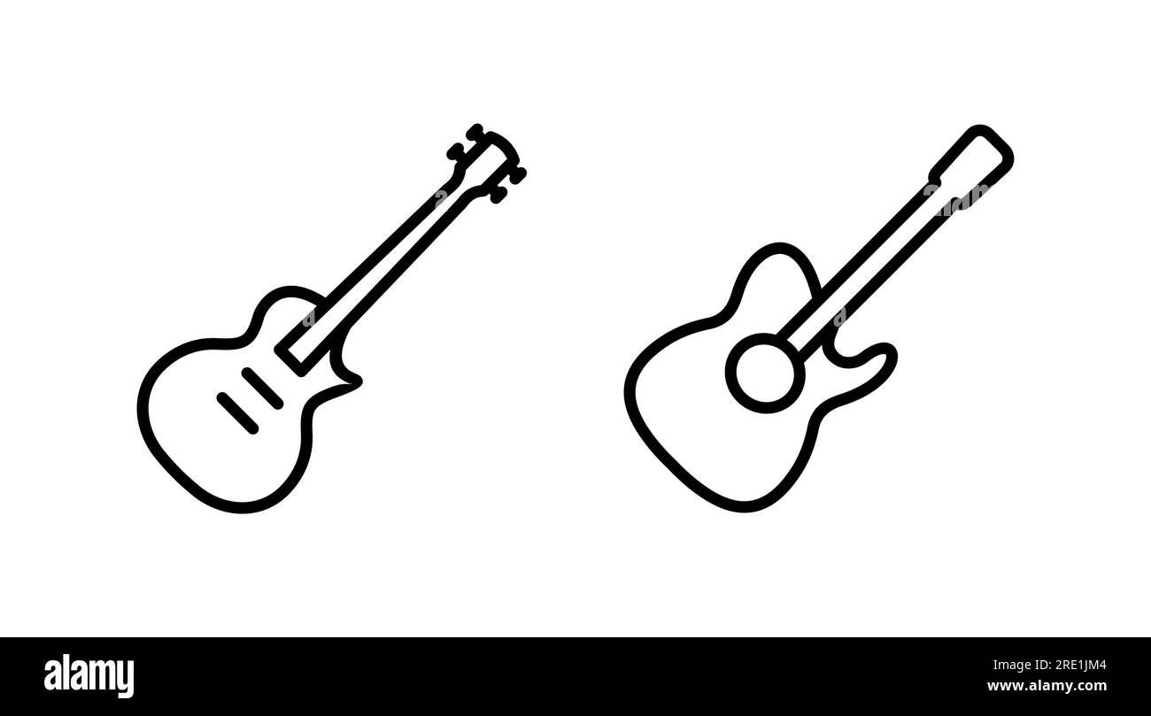 Guitar icon vector. musical instrument sign Stock Vector Image & Art ...