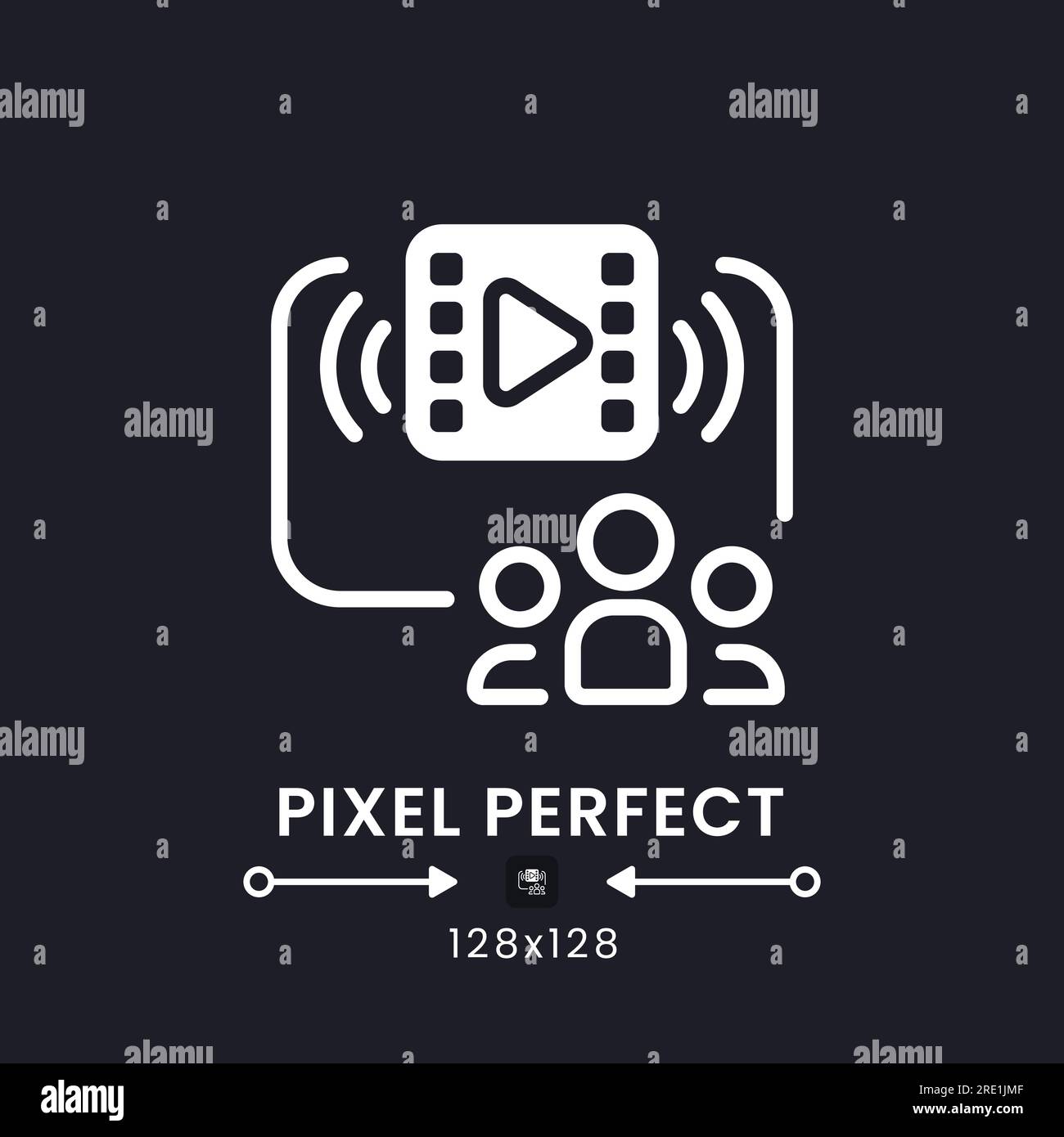 Family-friendly programming white solid desktop icon Stock Vector Image ...