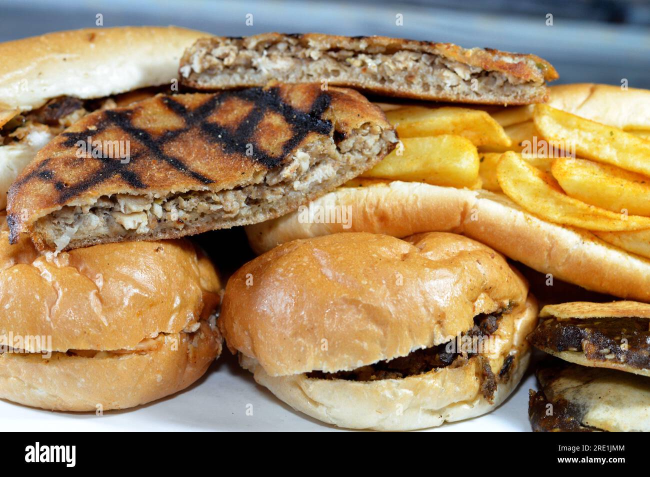 Various sandwiches, Chicken and Beef meat shawarma sandwiches ...