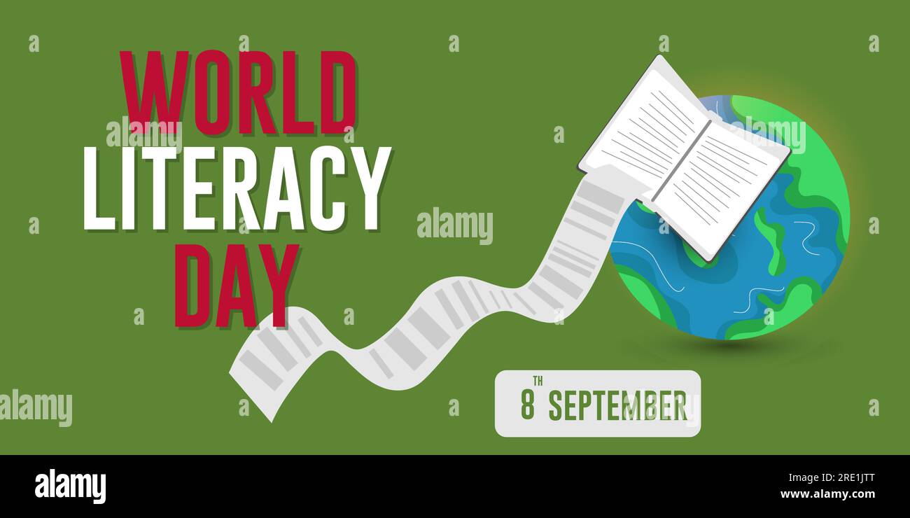 World literacy day September 8 background for a world and book ...