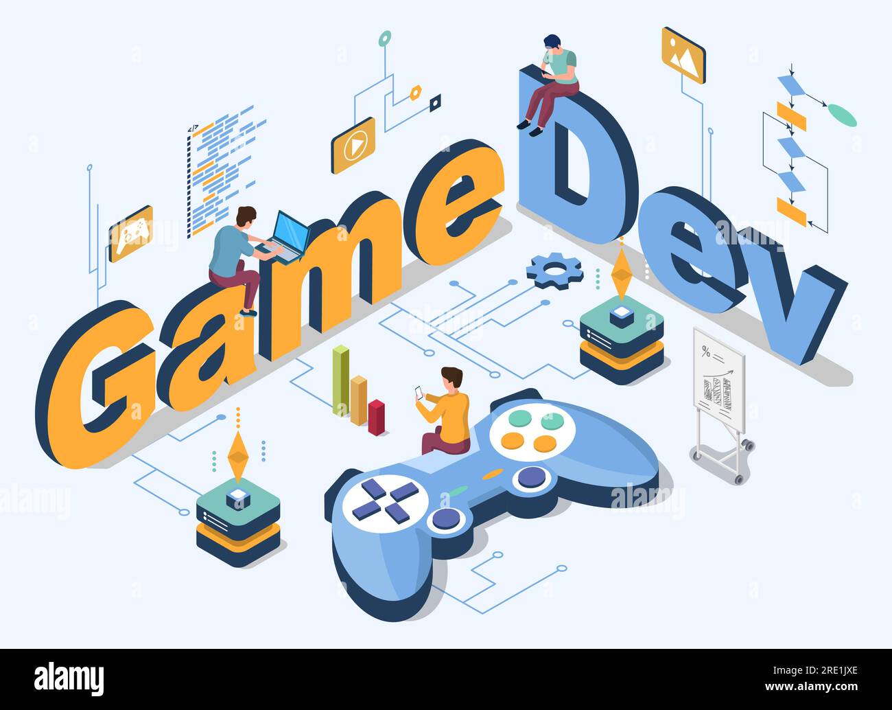NFT game development company office open space Stock Vector Image & Art ...
