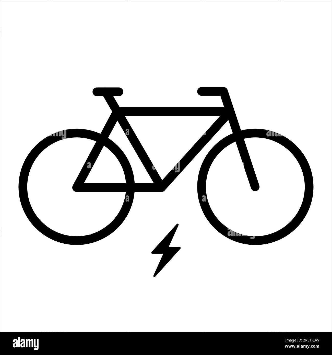 Electro bicycle icon line style Stock Vector Image & Art - Alamy