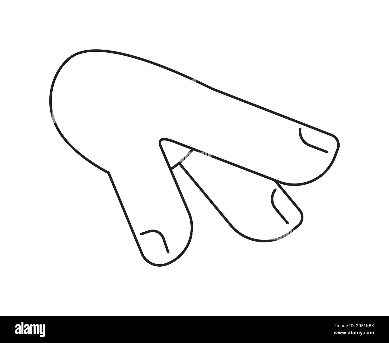 Hand reaching to element monochrome flat vector object Stock Vector ...